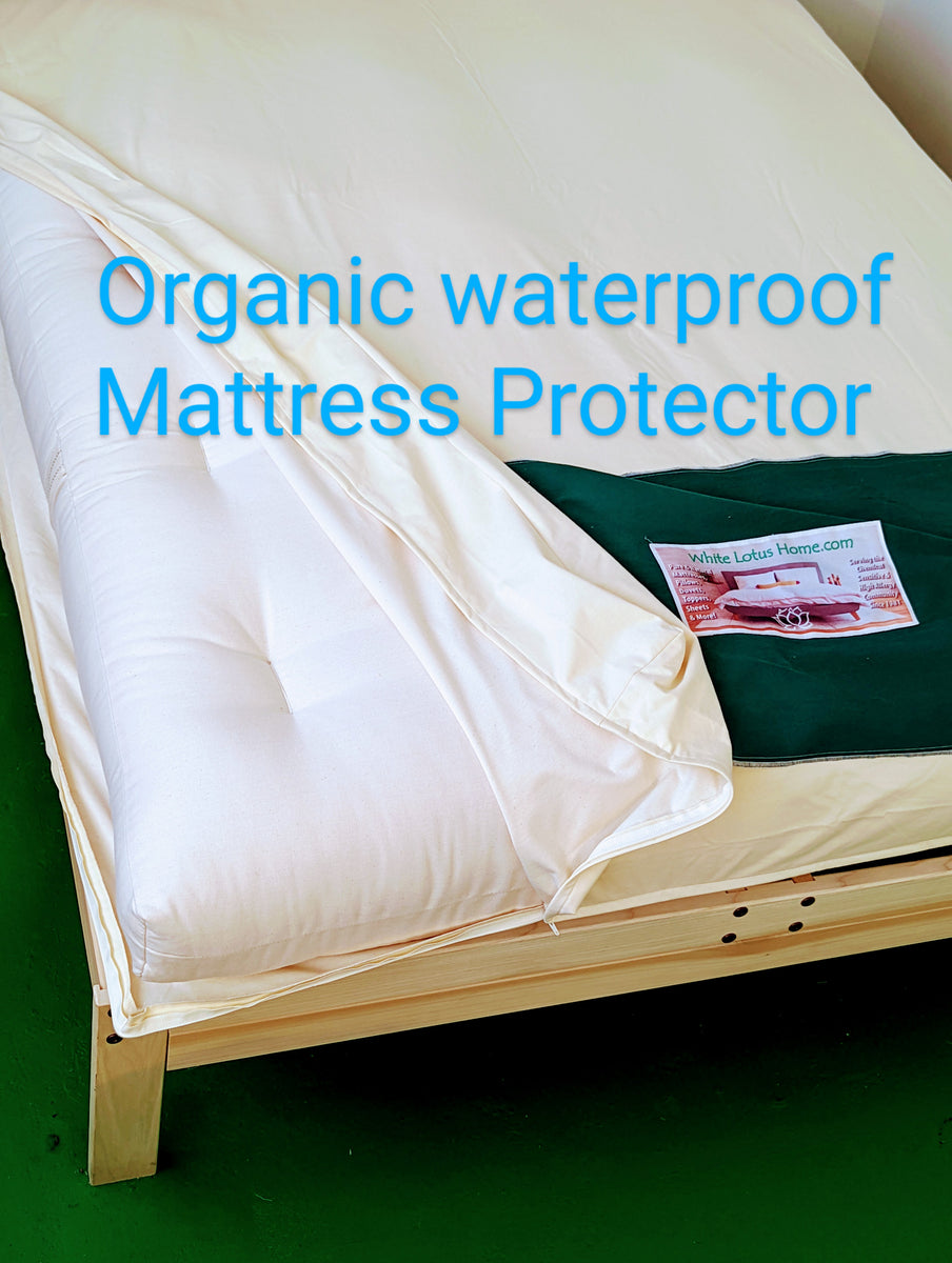 Organic Cotton Fitted Waterproof Mattress Protector - Full Encasement ...